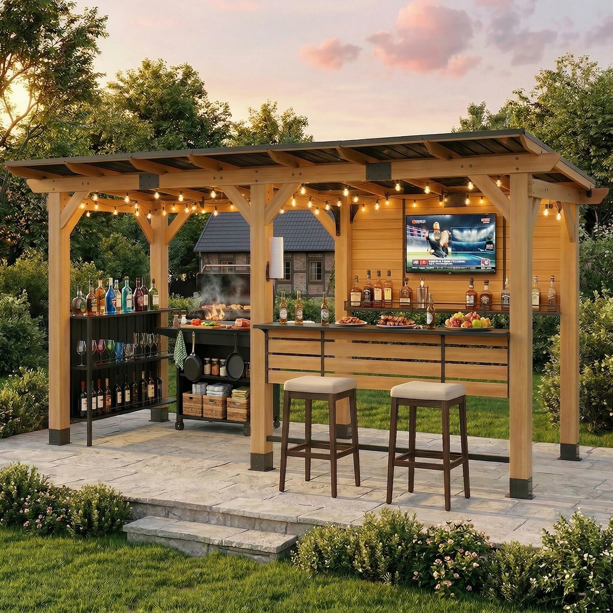 Gazebo With Bar Counter