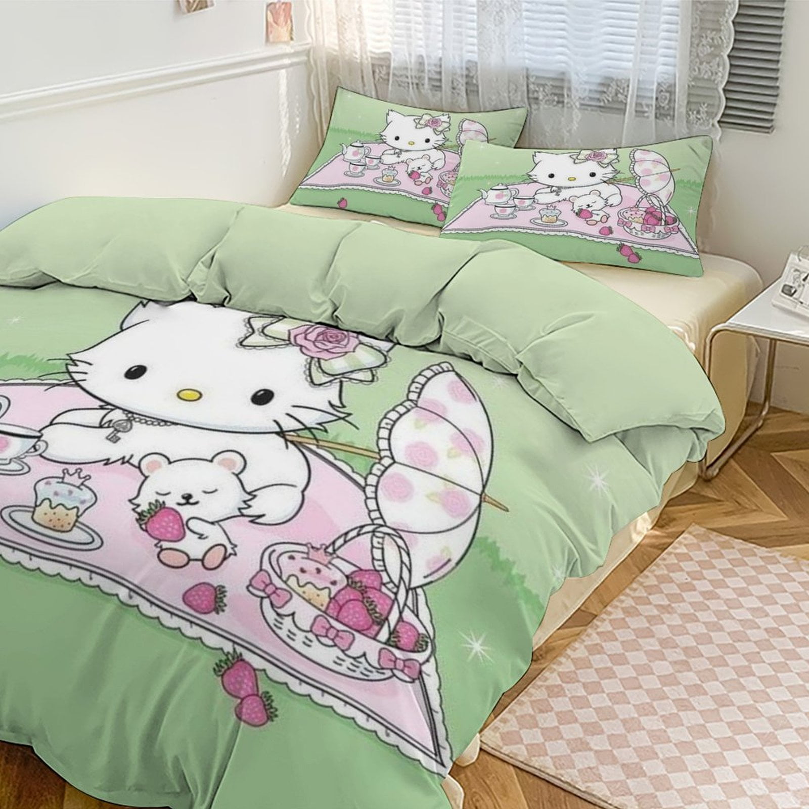 CHARMMYKIT-TY Bedding Set Anime Three-piece for Boys Girls Teens Queen ...