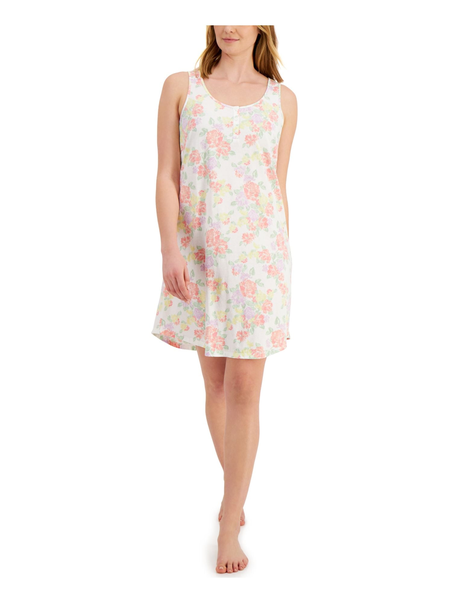 CHARTER CLUB Intimates Pink Tank Chemise Floral Nightgown M - Walmart.com