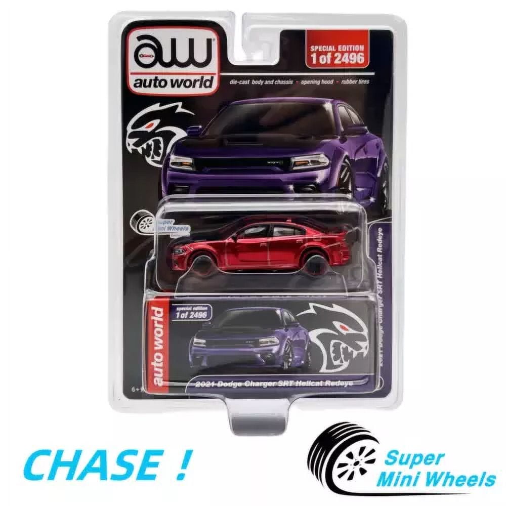 CHASE ! Auto Workd x Super Mini Wheel 1:64 2021 Dodge Charger SRT ...