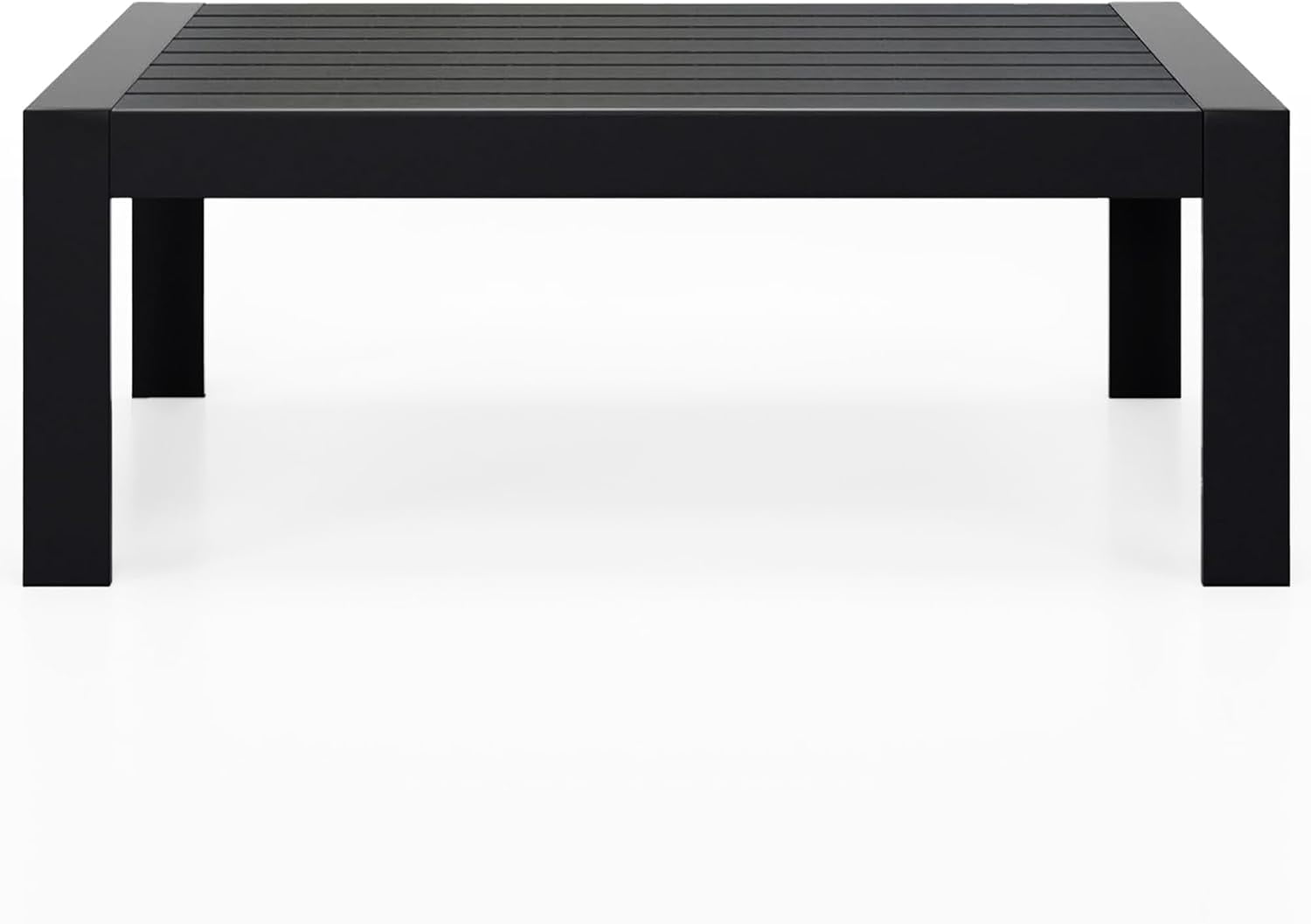 CHAUKY Aluminum Outdoor Coffee Table, All-Weather Rectangle Metal Patio ...