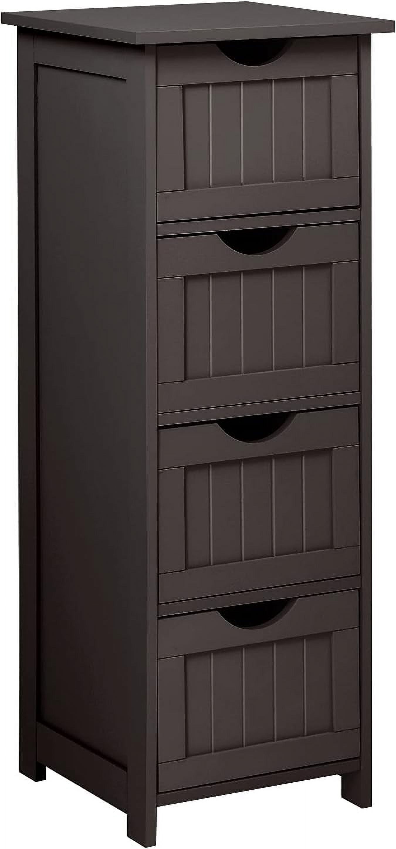 CHAUKY Bathroom Floor Cabinet,White Storage Cabinet with 4 Drawers ...