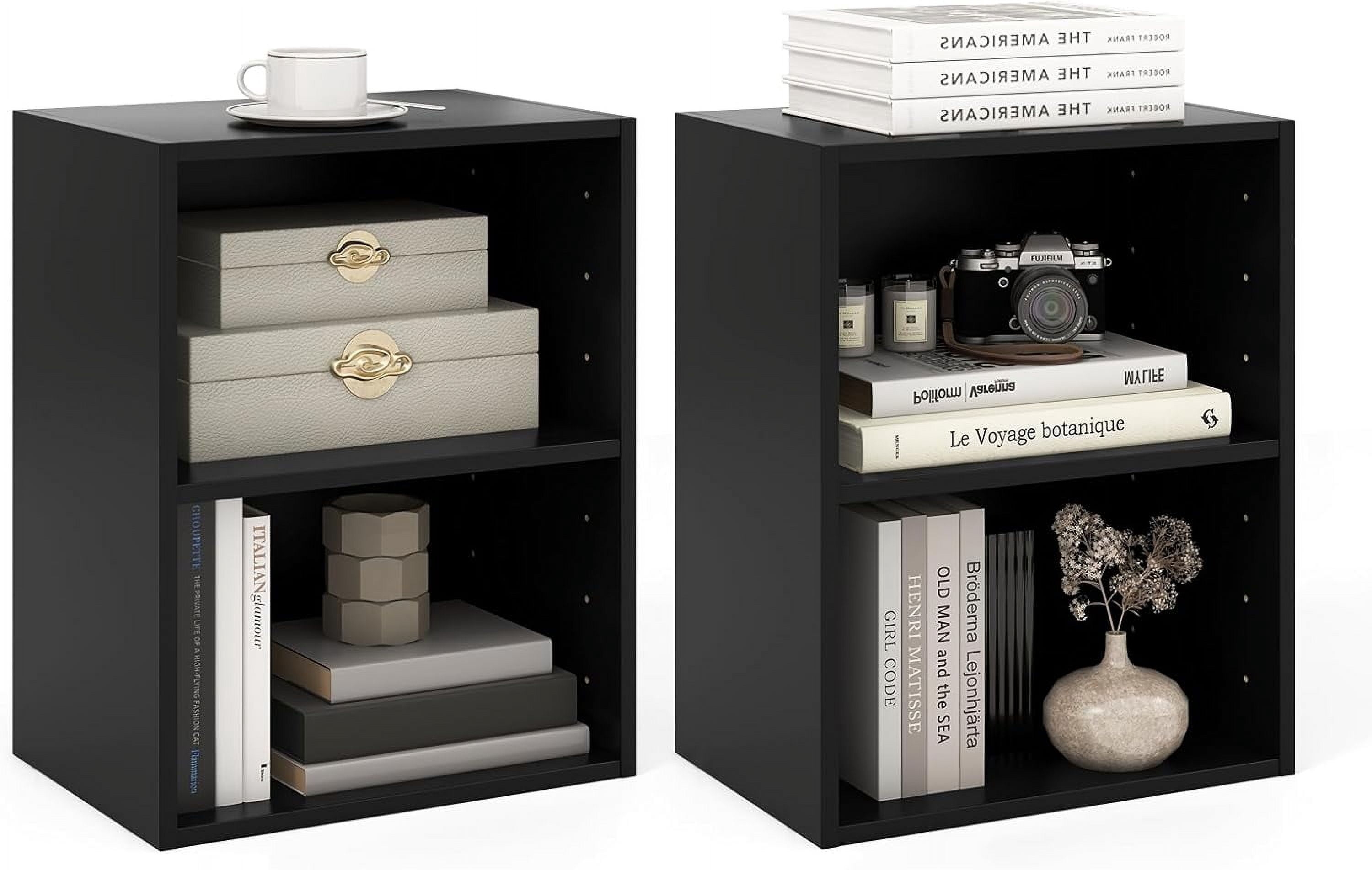 CHAUKY Bookshelf and Bookcase 2-Layer Storage Shelf, W/Large-Capacity ...