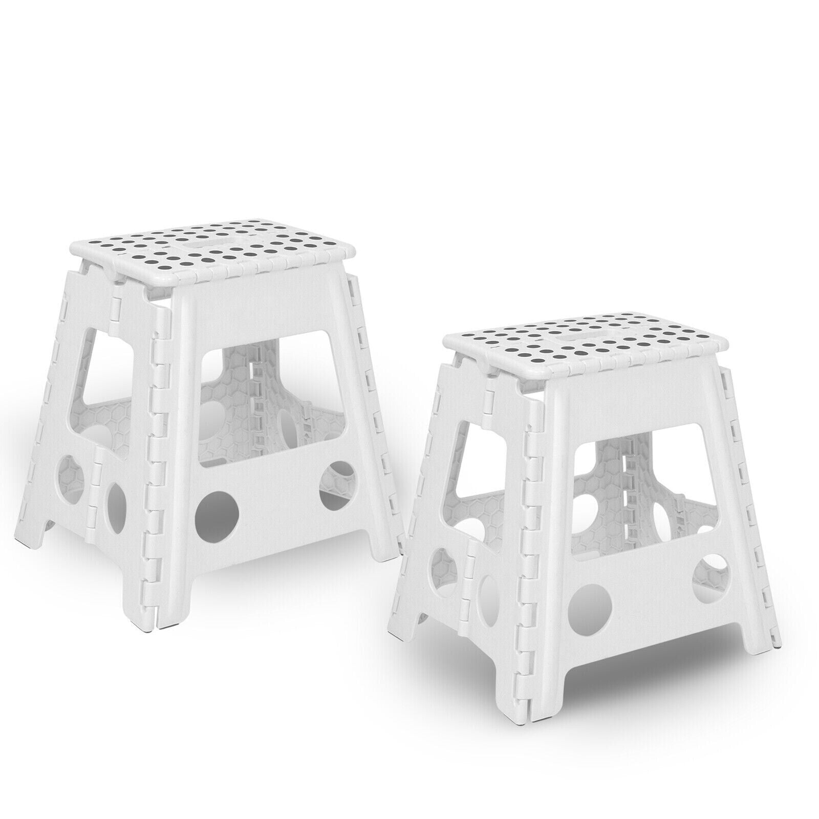 CHAUKY Home Folding Step Stool - (Pack of 2) Foot Stool with 9/16 Inch ...