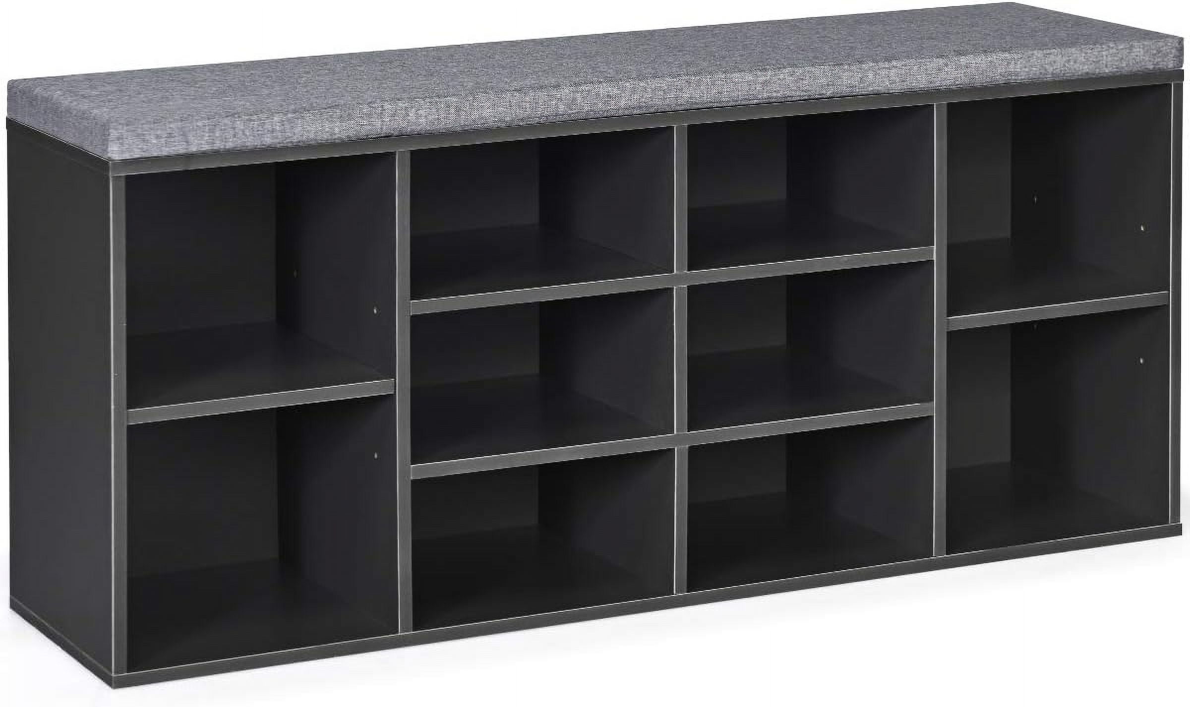 CHAUKY Shoe Storage Bench with Cushion, Entryway Shoe Rack Bench ...