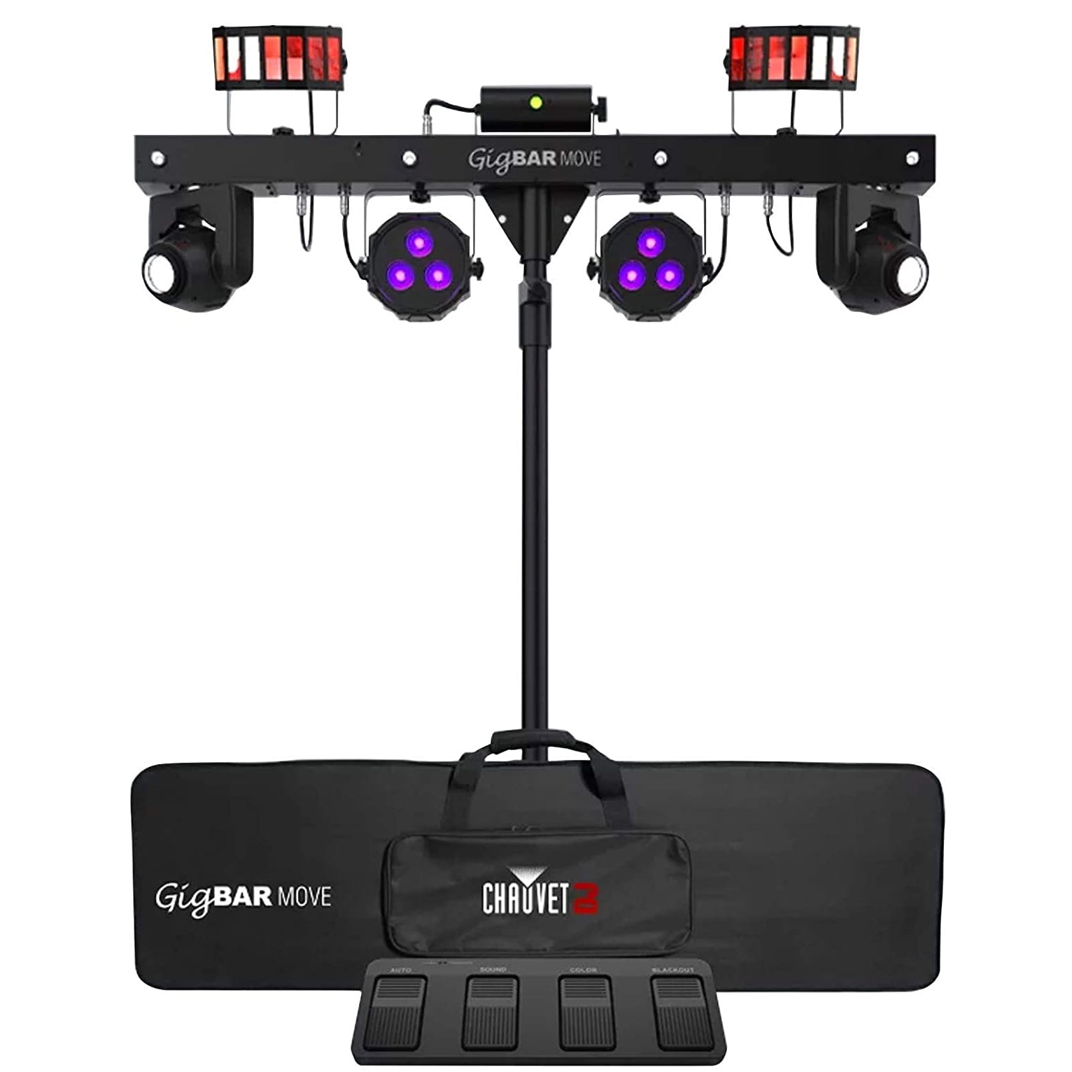 CHAUVET DJ Gig Bar Move 5-in-1 LED Lighting System with 2 Moving Heads ...