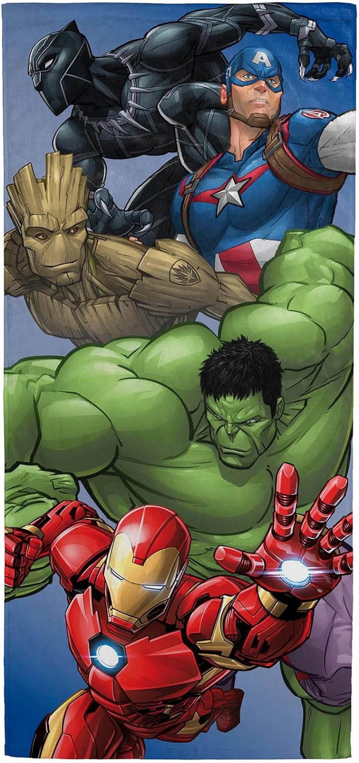 CHAVA Avengers Cotton Terry Towels & Washcloths, Blue - Walmart.com