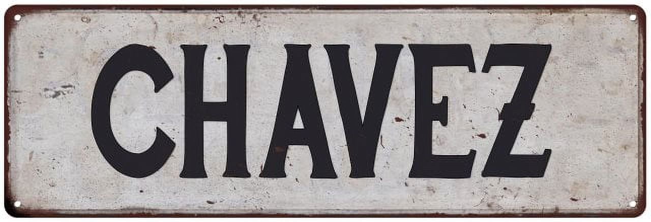 CHAVEZ Vintage Look Gift Rustic Chic Metal Sign 6x18 206180036397 ...