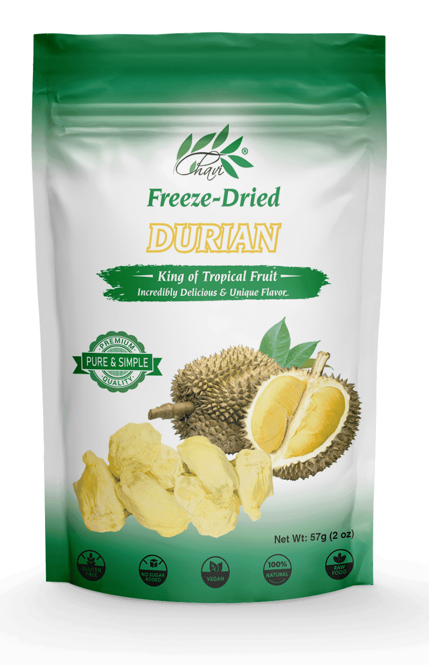 CHAVI Freeze-Dried Durian (King of Fruits) - 2 Oz - Healthy 1 ...