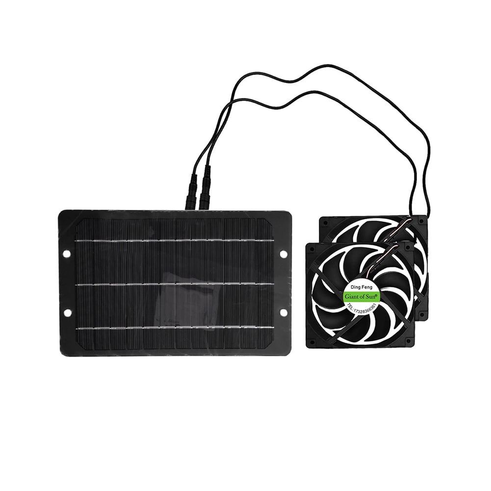 CHAXIN 10W 12V Solar Powered Panel Kit Solar Panel Kit Cooling RV ...