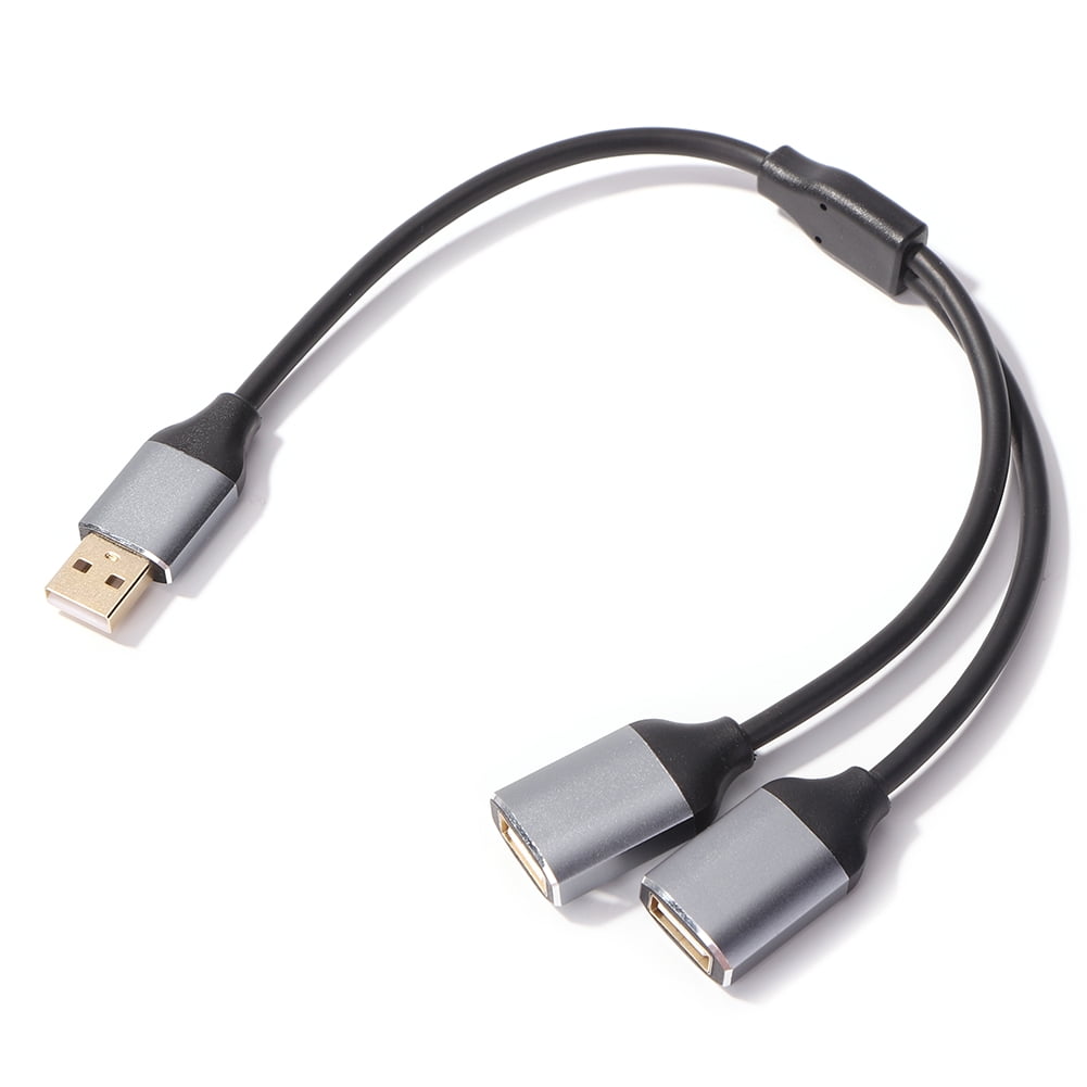 CHAXIN 2 in 1 USB Cable 1 Male to 2 Female Data Hub Power Extension ...