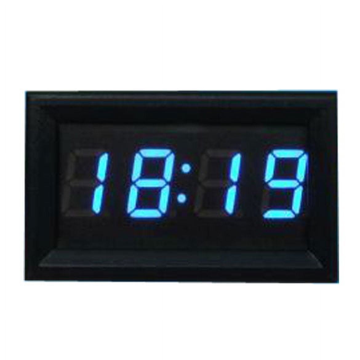 CHAXIN 4 Digit 0.4inch Blue LED Digital Electronic Clock for Car ...