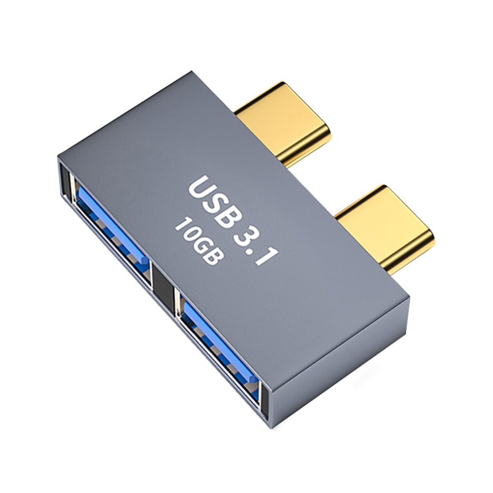 CHAXIN Dual Type-C to Multi USB Splitter Adapter USB C HUB Docking ...