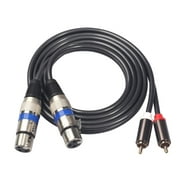 Seismic Audio Dual XLR Male to Dual RCA Male Stereo Cable for Audio ...