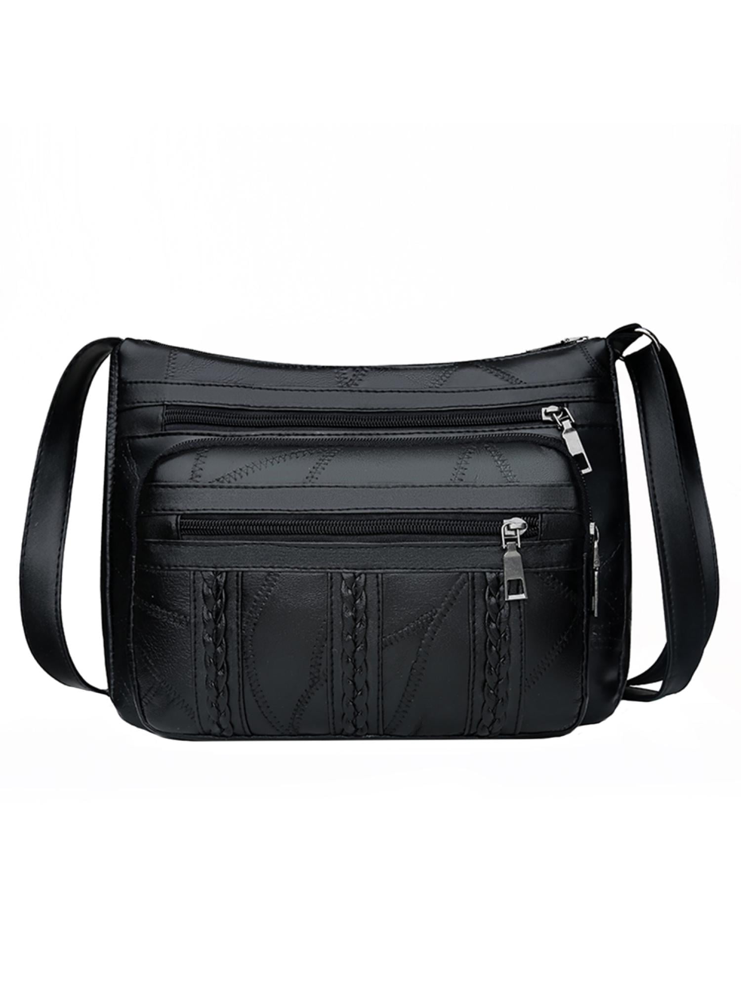 CHAXIN Fashion PU Leather Messenger Bag Women Solid Color Purse Multi ...