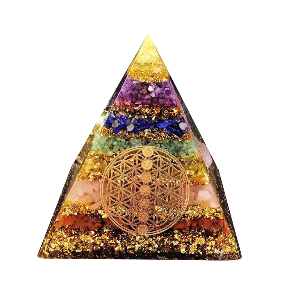 CHAXIN Natural Crystal Pyramid Healing Stone Chakra Reiki Home Office ...