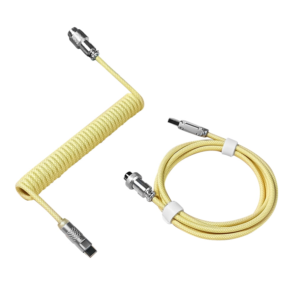 CHAXIN Type-c To USB Braided Coiled Cable 2 in 1 Air Plug Connector ...
