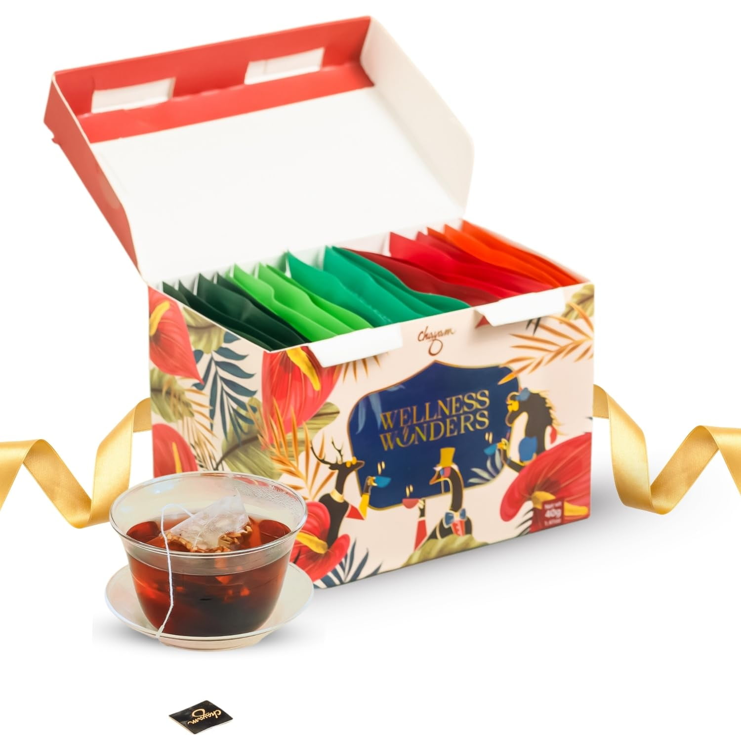 CHAYAM Assorted Tea Bags BDF32 Variety Pack | 20 Pyramid Tea Bags - 5 ...