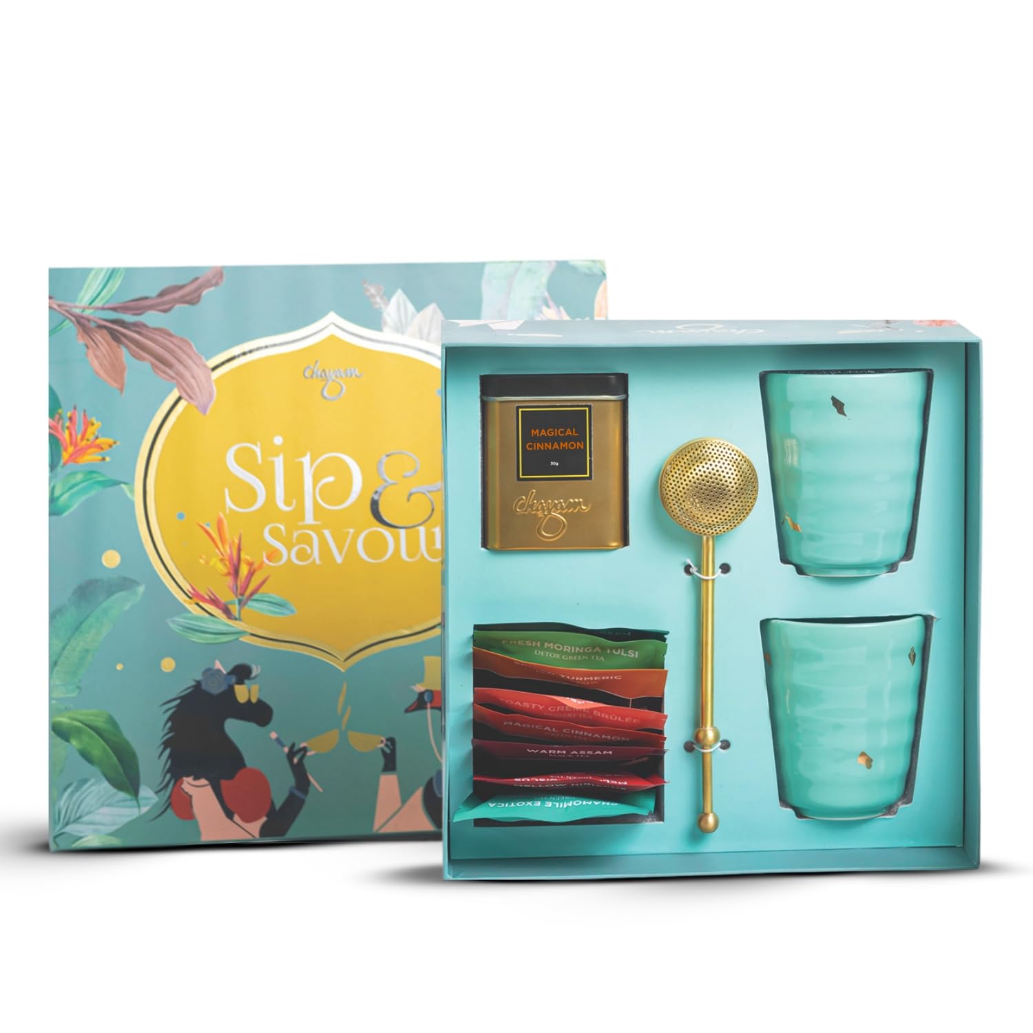 CHAYAM Luxury Tea Gift OKA4 Set |10 Assorted Tea Bags, Magical Cinnamon ...