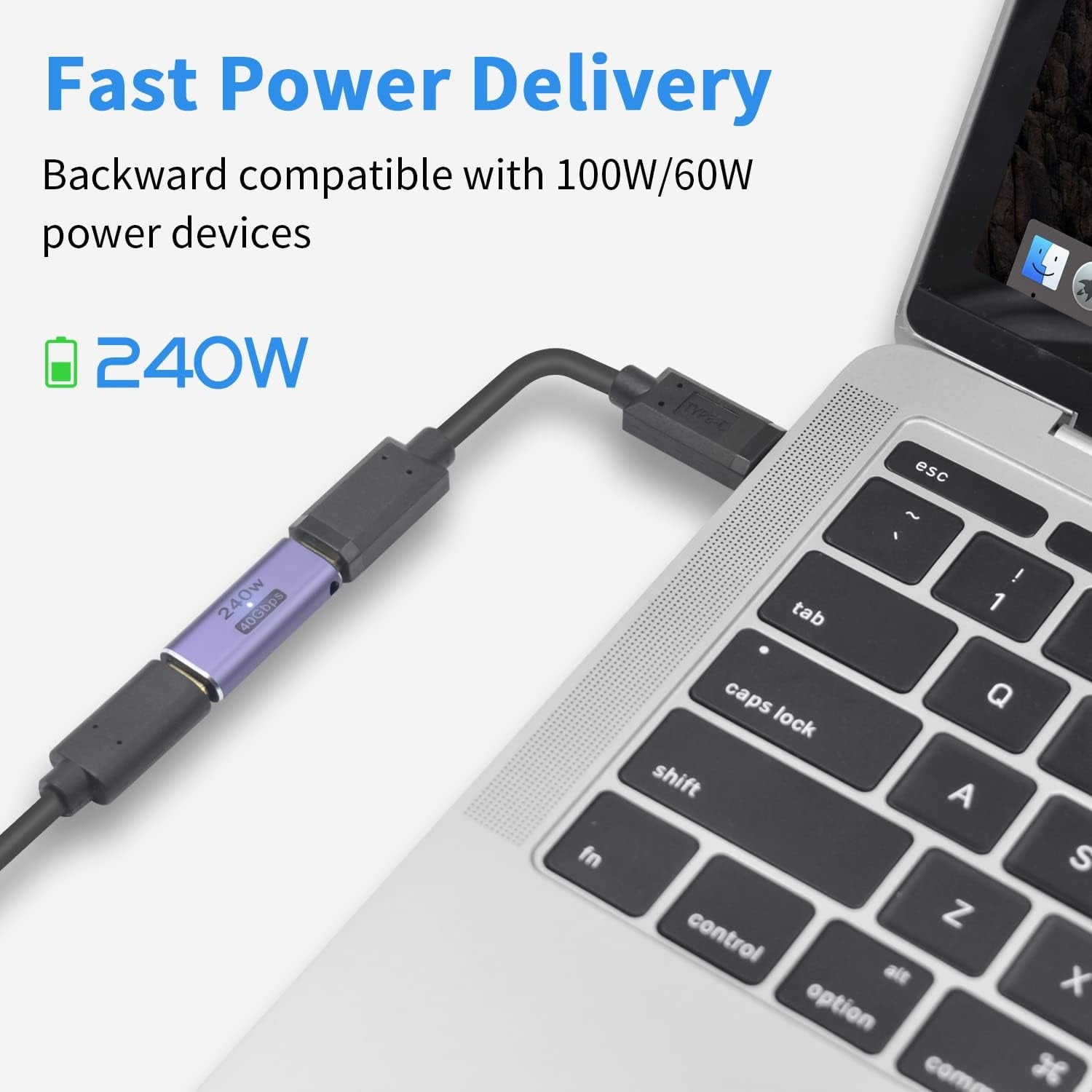 CHAYYAN High Speed Female to Female Adapter for MacBook Thunderbolt 4/3 ...