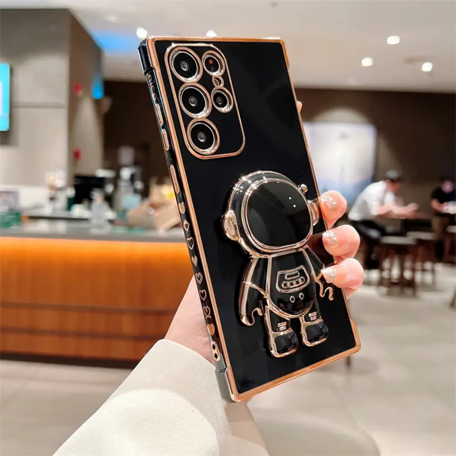 CHAYYAN Premium Astronaut Electroplating Bracket Phone Case for Galaxy ...