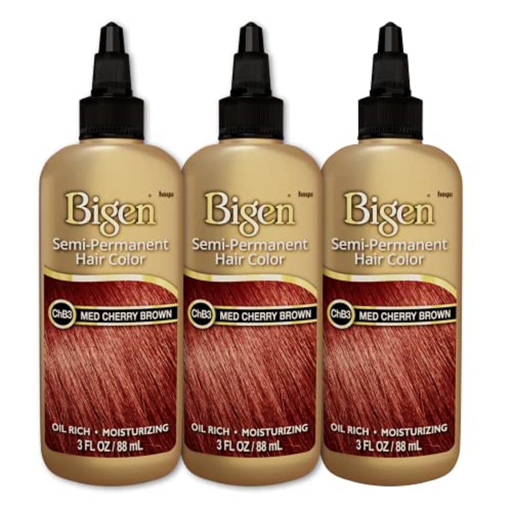 CHB3 Medium Cherry Brown Bigen Semi Permanent Hair Color (3 Pack ...