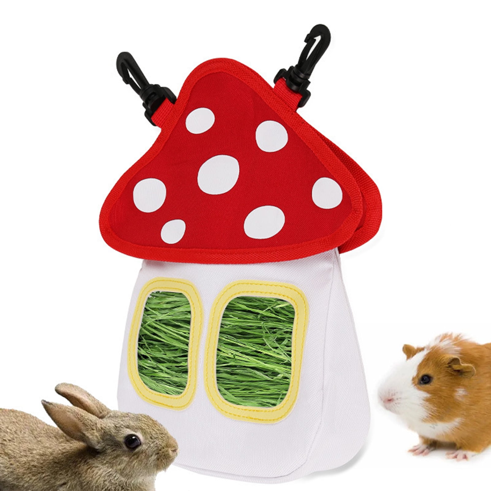 CHBORLESS Rabbit Hay Feeder Bag Hanging Guinea Pig Hay Feeder Bunny Hay ...