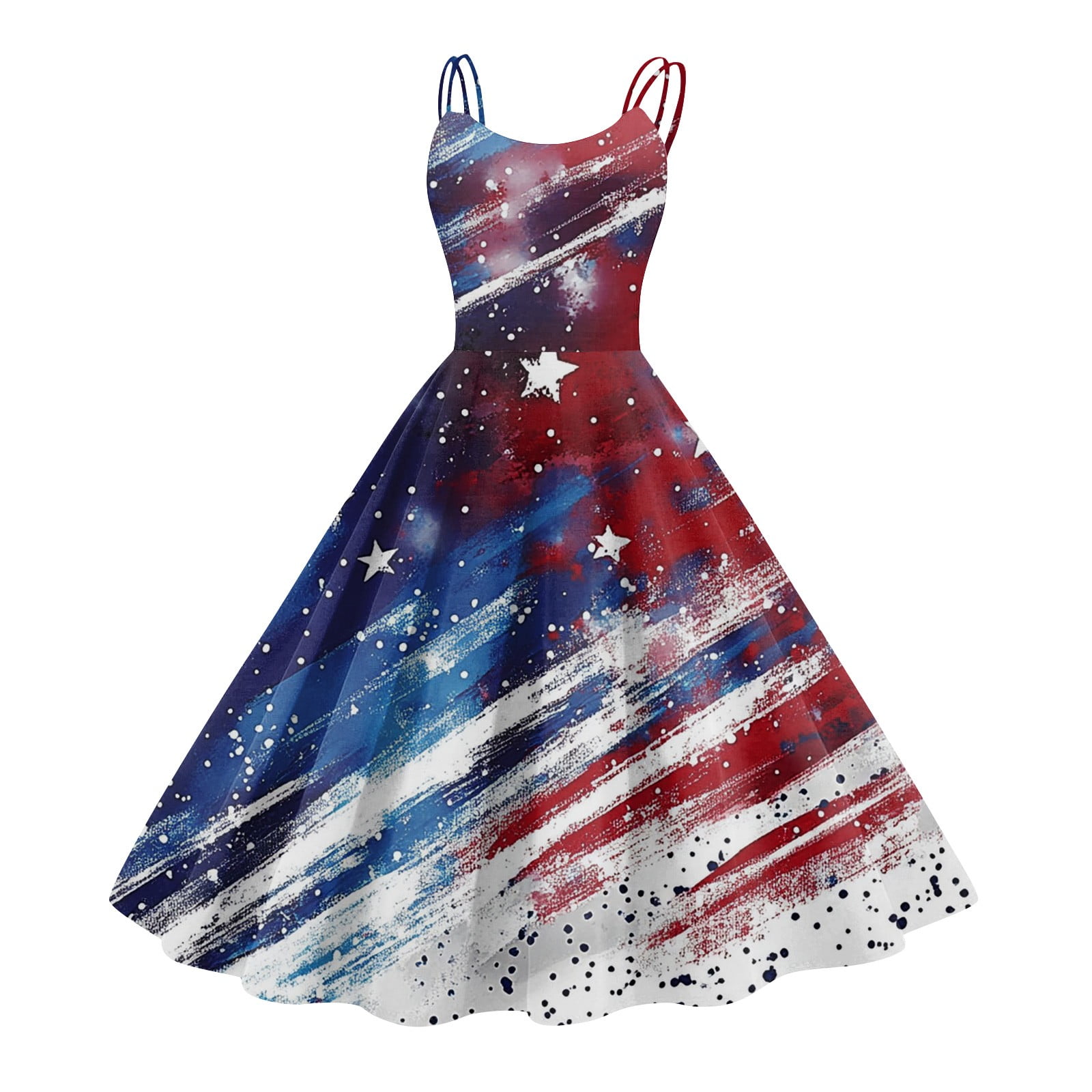 CHCNHAC 4th Of July 50s Dresses for Women Stars and Stripes Print ...
