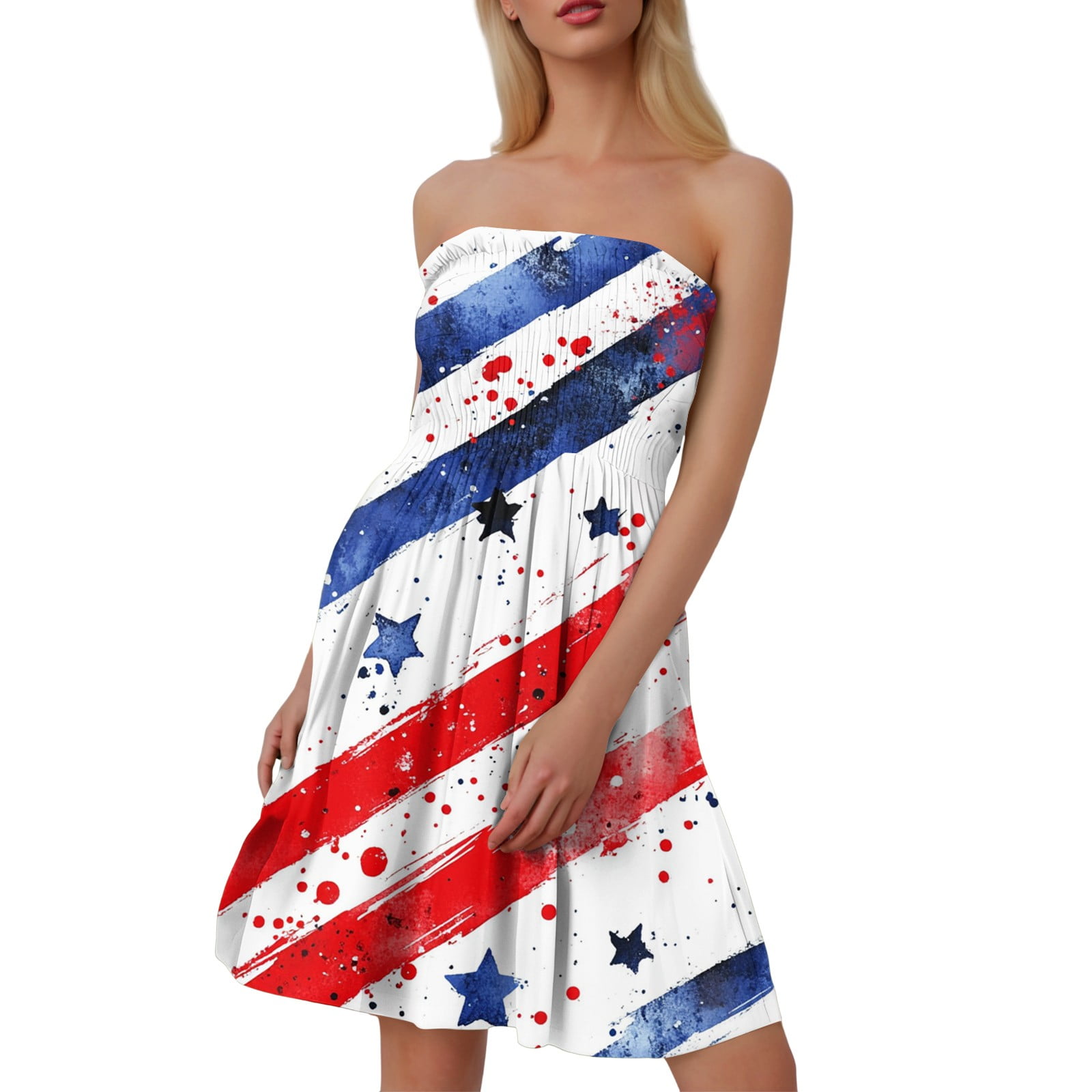 CHCNHAC 4th Of July Sundresses for Women 2025 Red White and Blue ...
