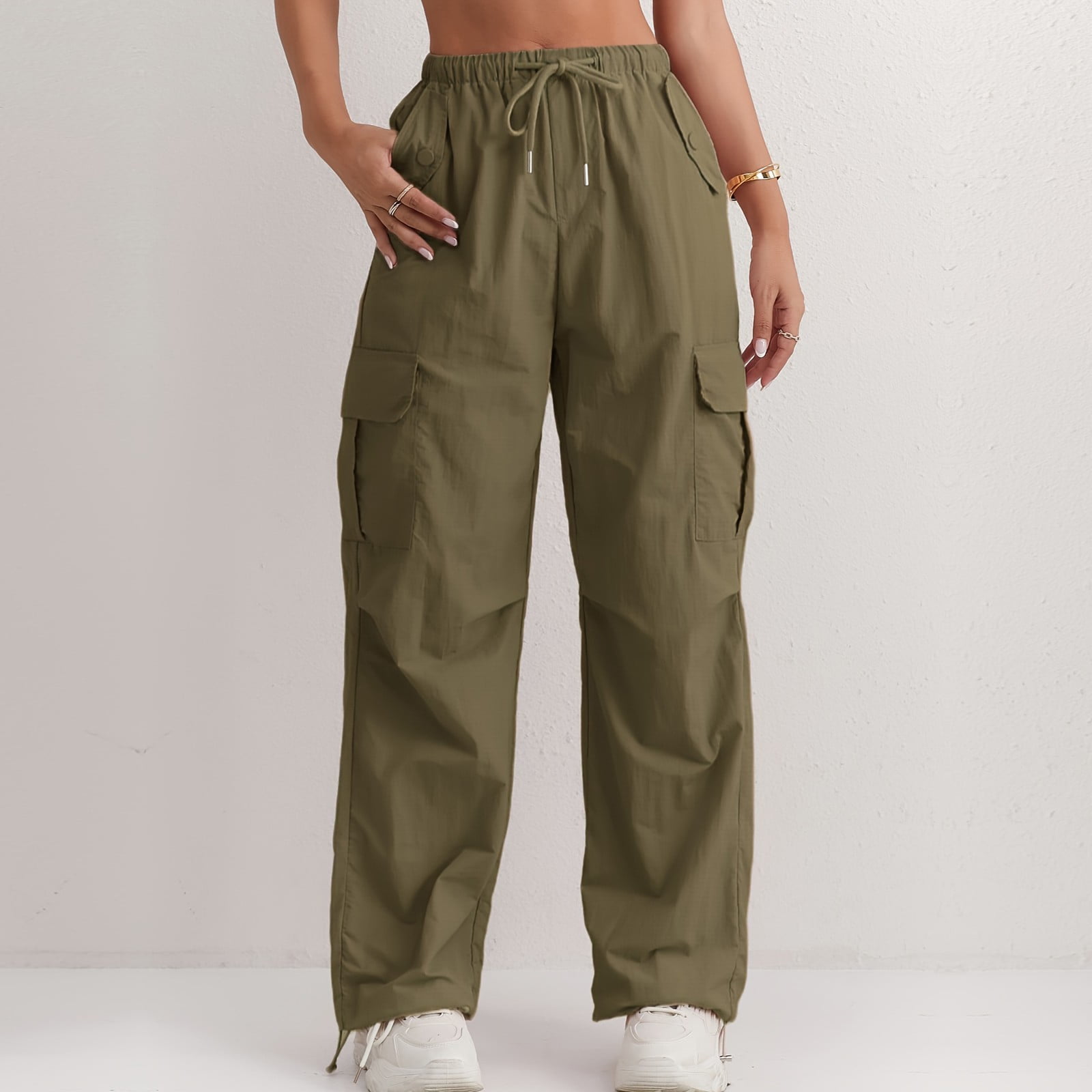 CHCNHAC Cargo Pants Women Wide Leg Plus Size Y2k Pants Loose Fit ...