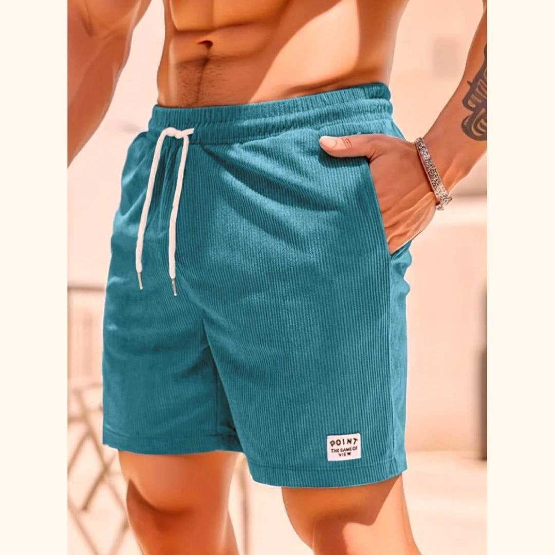 CHCNHAC Casual Corduroy Cargo Shorts for Men Below Knee Stretch ...
