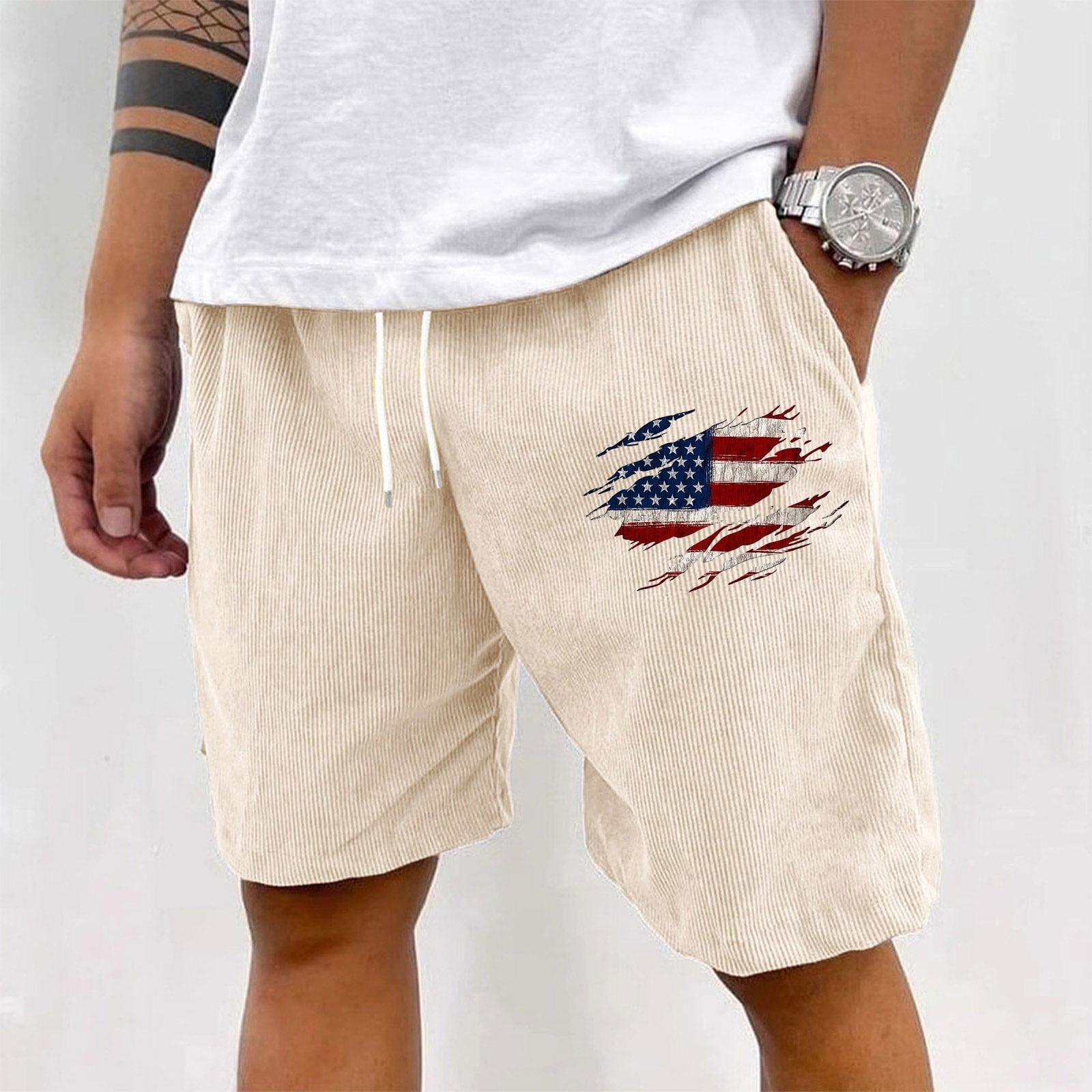 CHCNHAC Fourth Of July Mens Shorts 1776 Independence Day American Flag ...