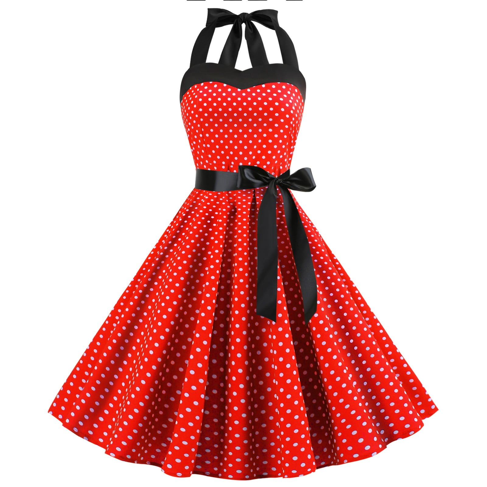 CHCNHAC High Tea Dress for Women Fashion Polka Dot Cocktail Dress ...