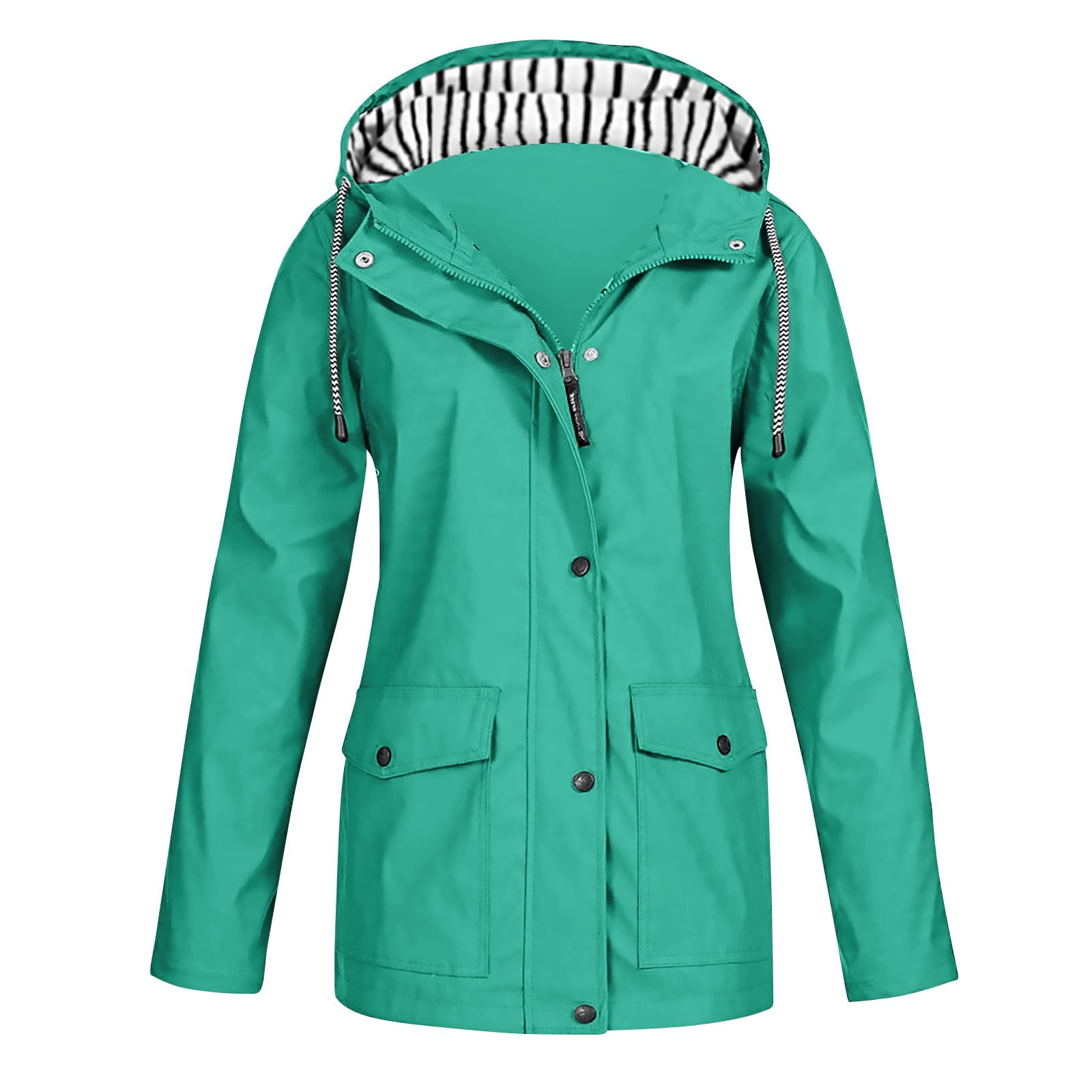 CHCNHAC Hiking Jacket Women Waterproof Zip Up Rain Jacket Lightweight ...