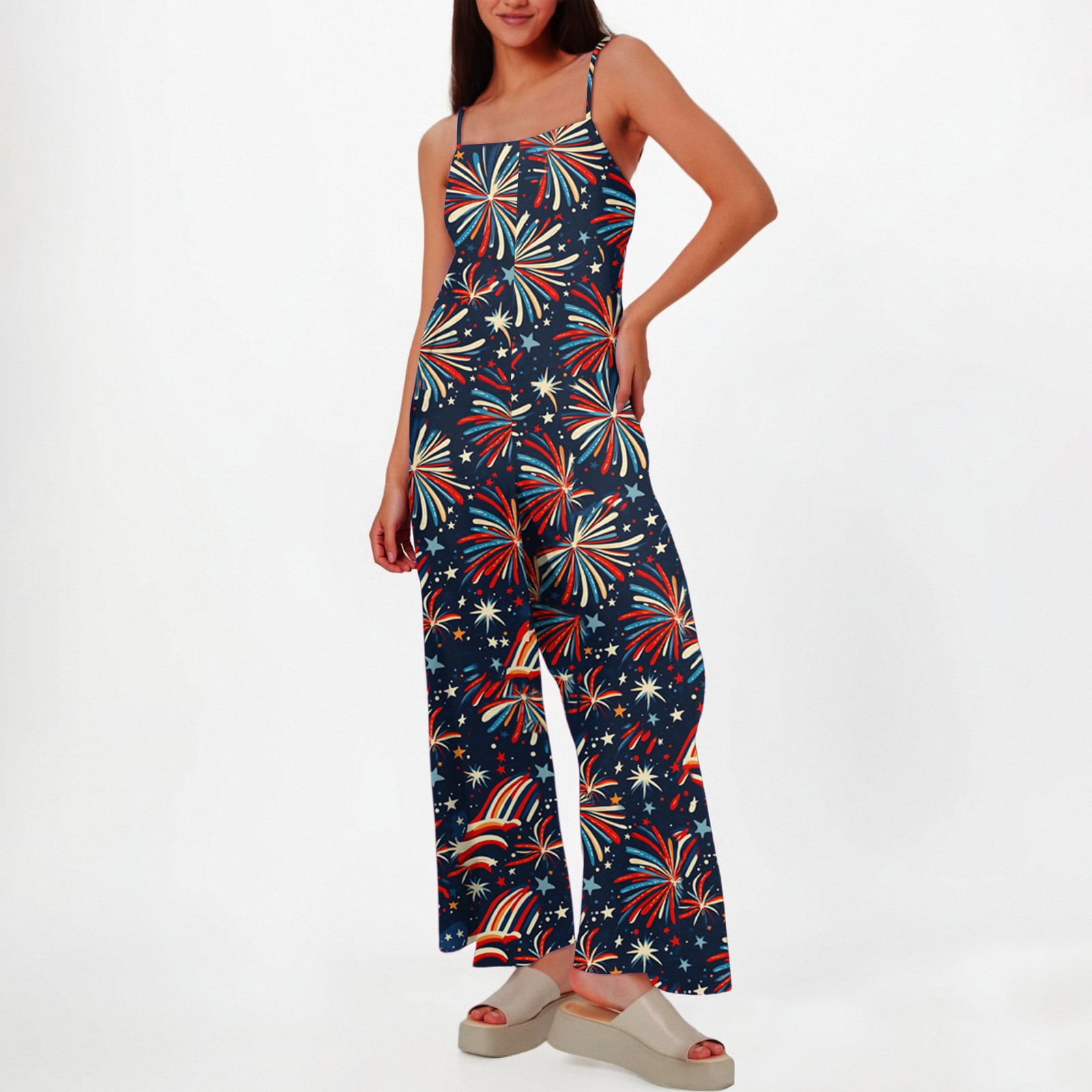 CHCNHAC Jumpsuits for Women 4th Of July Patriotic Jumpsuit American ...