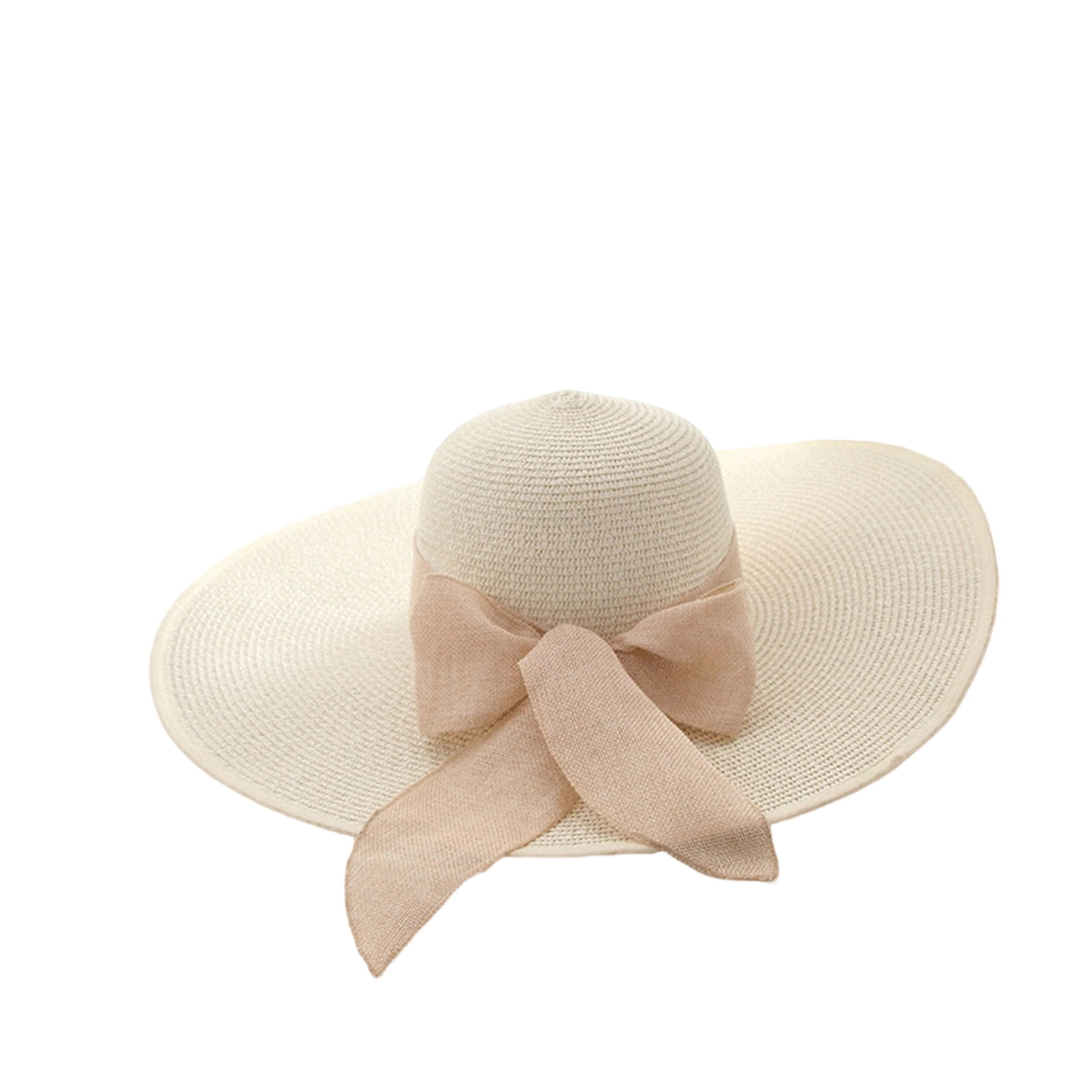 CHCNHAC Ladies' Beach Sun Hat Wide Brim UV Protection Lightweight ...