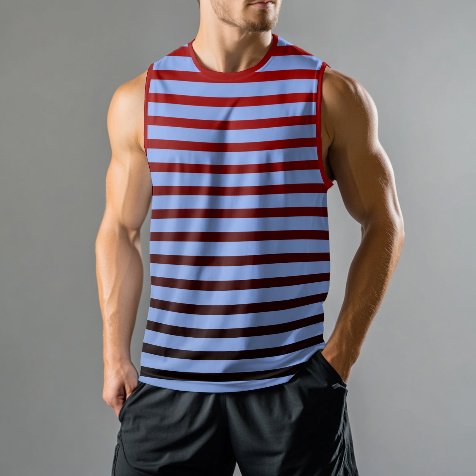 CHCNHAC Mens Swim Tank Top Leisure Soft Sleeveless Muscle Shirt Gym ...