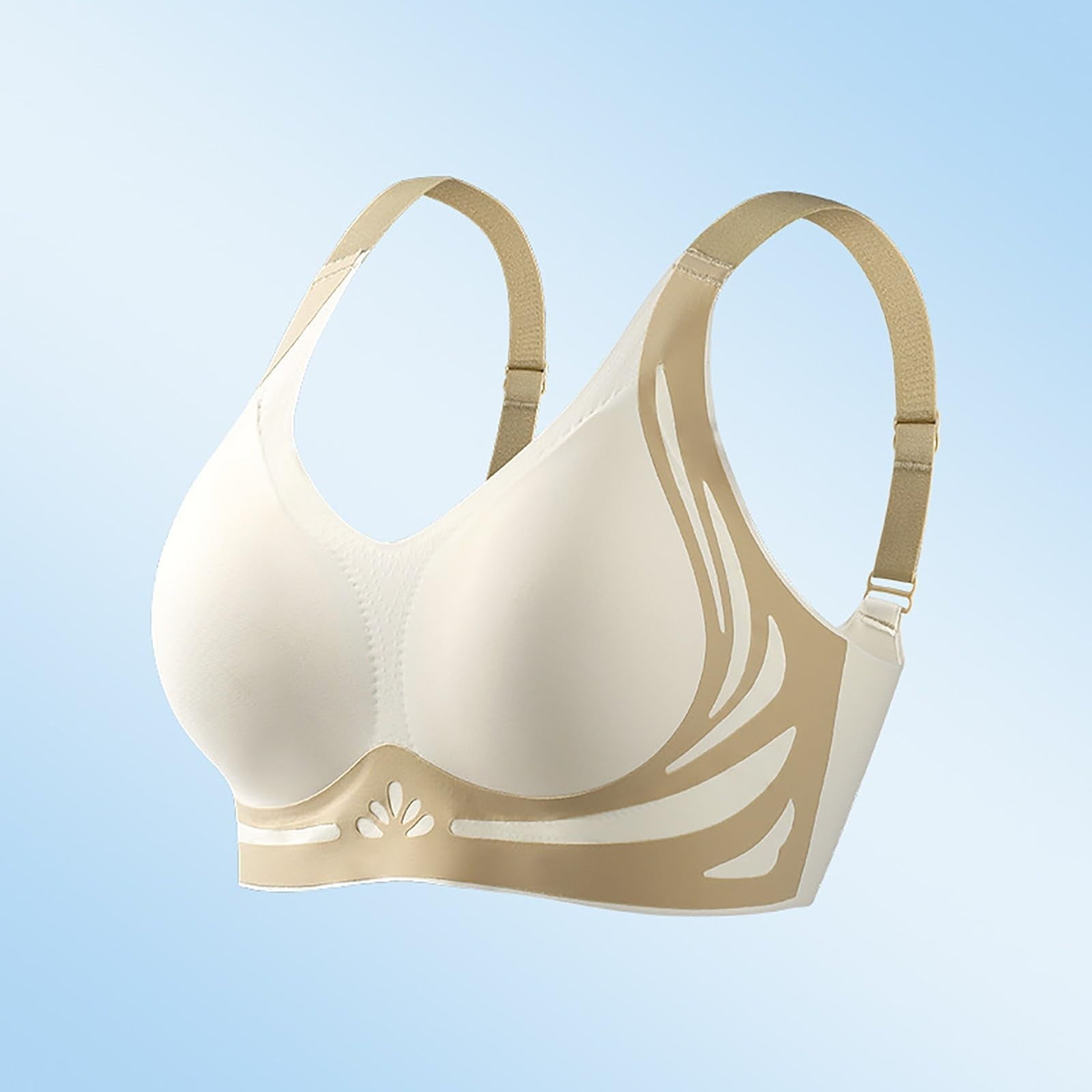 CHCNHAC Older Women's Push Up Bra Wireless Super Gather Everyday Bras ...