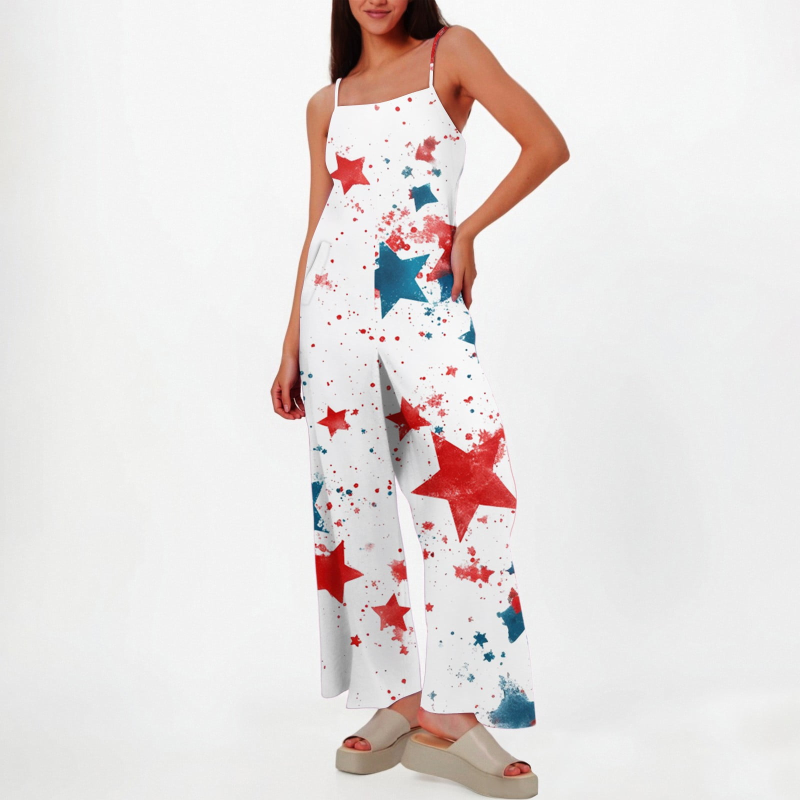 CHCNHAC One Piece Jumpsuits for Women Independence Day Patriotic ...