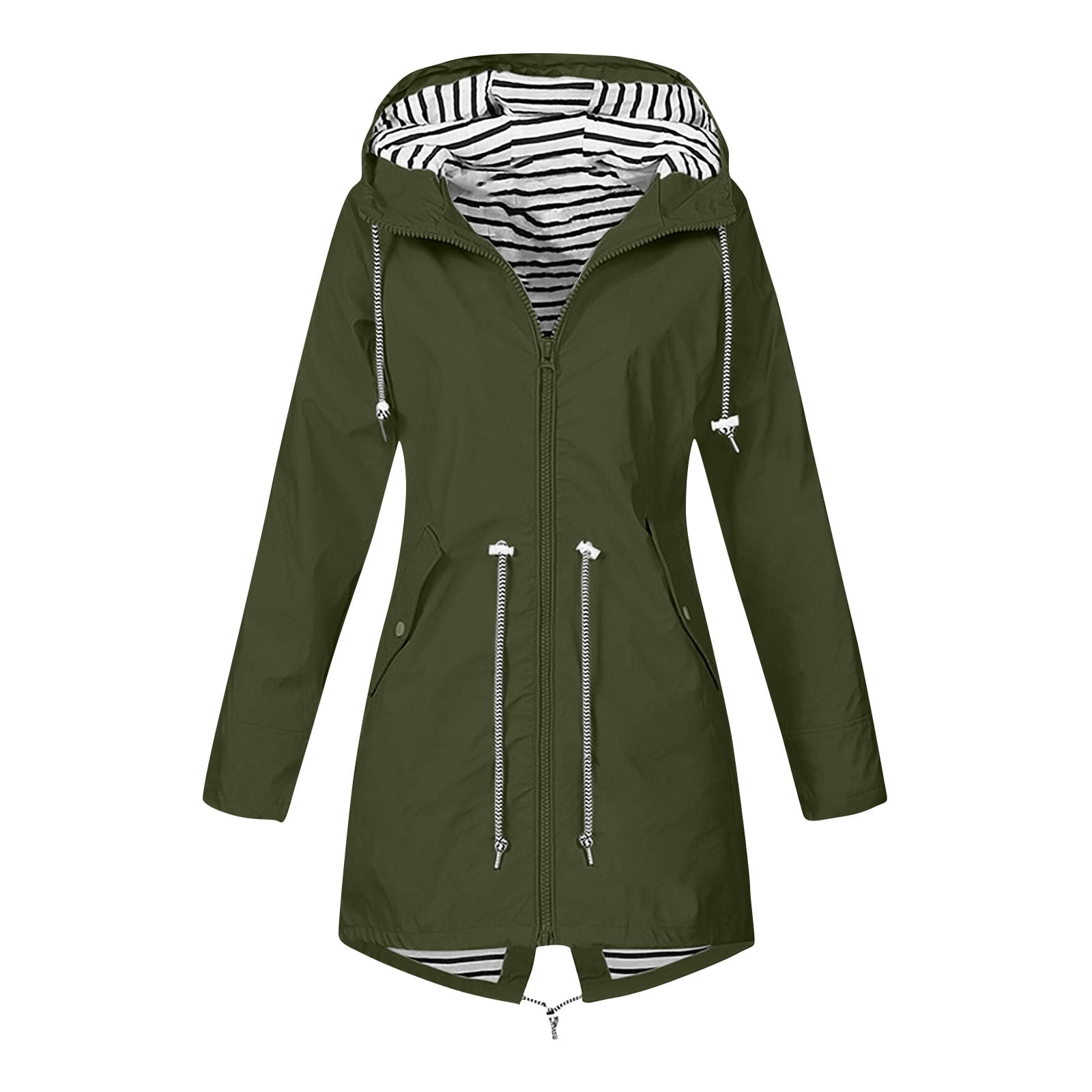 CHCNHAC Raincoat for Women Lightweight Waterproof Rain Jacket Zip Up ...
