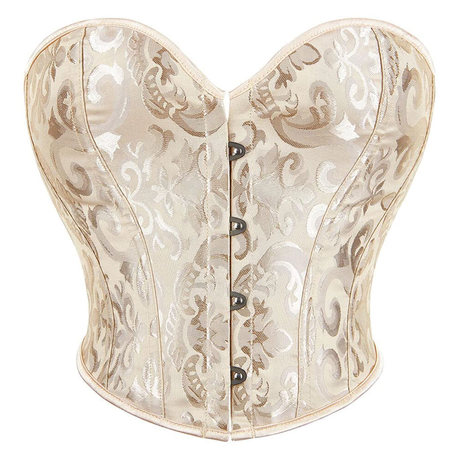 CHCNHAC Renaissance Corset for Women Cute Satin Lace Up Corset Lingerie ...