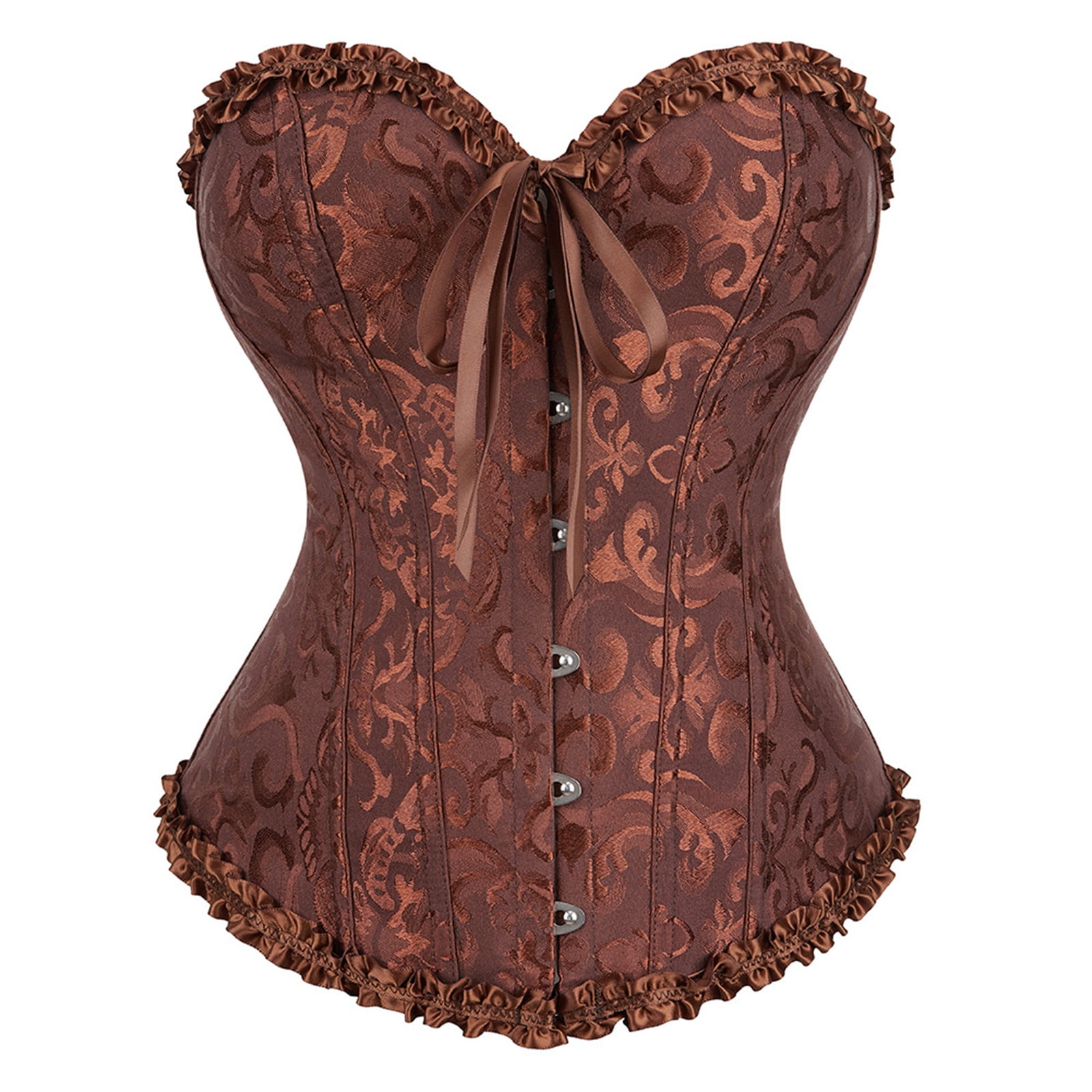 CHCNHAC Renaissance Corset for Women Cute Satin Lace Overbust Corset ...