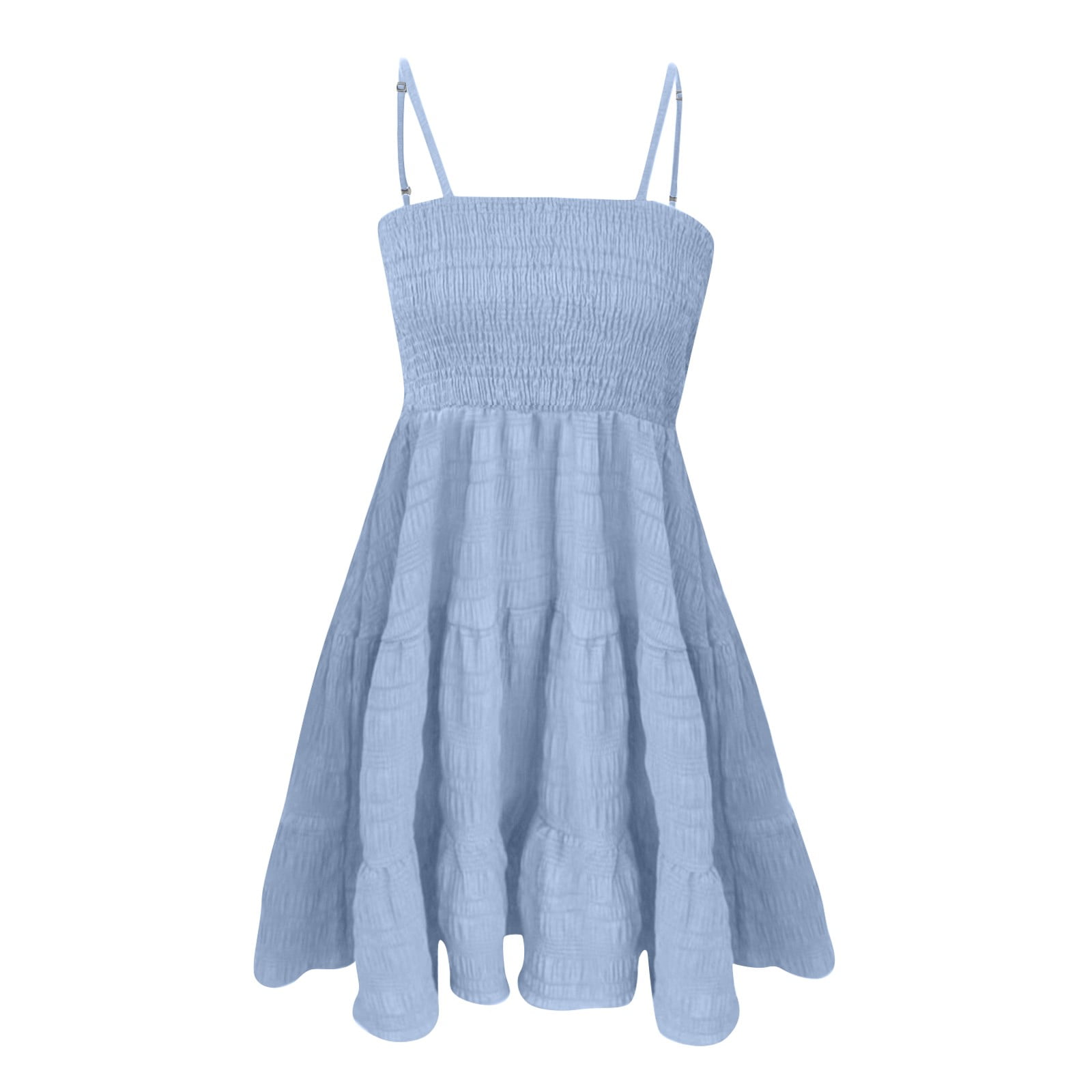 CHCNHAC Sundresses for Women 2025 Cute A-Line Sleeveless Smocked Dress ...