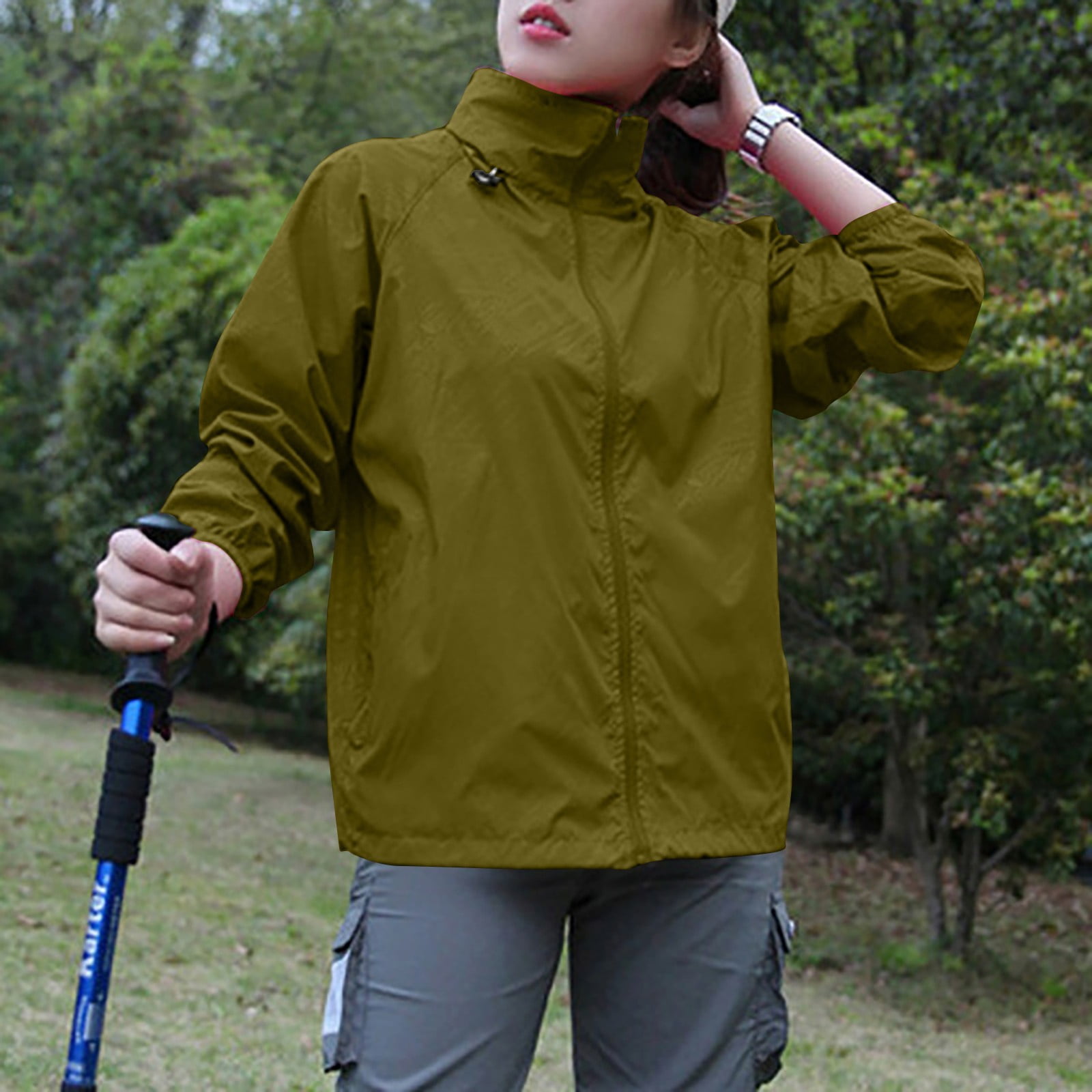 CHCNHAC Weatherproof Jackets Women Lightweight Windproof Waterproof ...