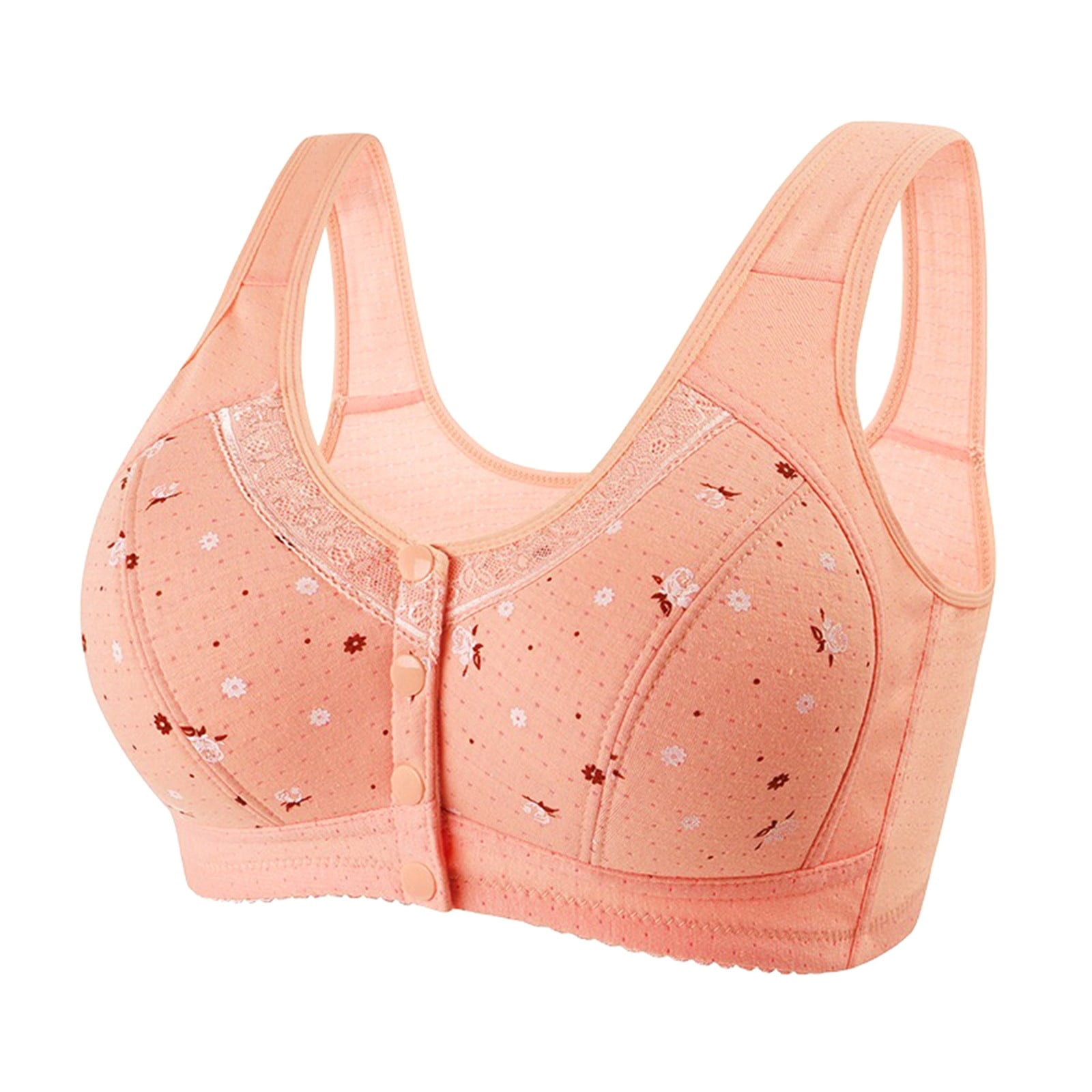 CHCNHAC Women's Sports Bra Without Underwire Front Closure Bra Soft ...