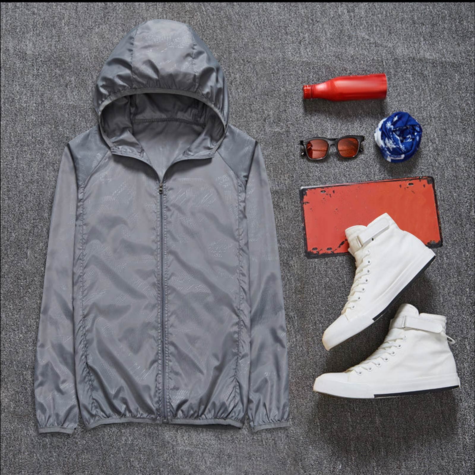 CHCNHAC Womens Light Jackets Lightweight Waterproof Sunscreen Rain Coat ...