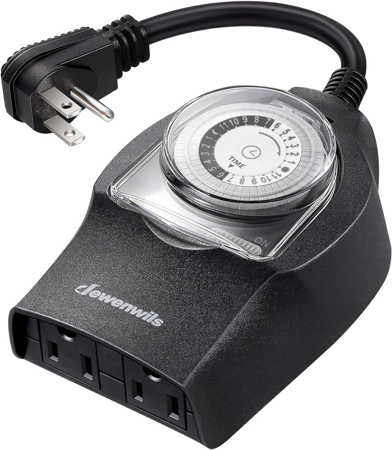 CHE-1 Pack Mechanical Light Timer for Outdoor Lighting, 24-Hour Plug in ...