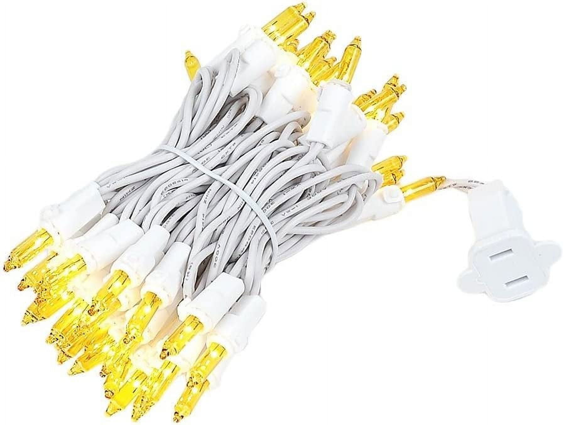 CHE-11 Feet 50 Bulb Incandescent Mini Light String, Yellow with 2.5 ...