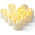 CHE-12Pack Timer Flameless LED Votive Candles, Long Lasting Battery ...