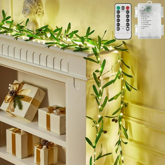 CHE-20FT 60LED Vine with Fairy Lights Battery Operated, Warm White ...